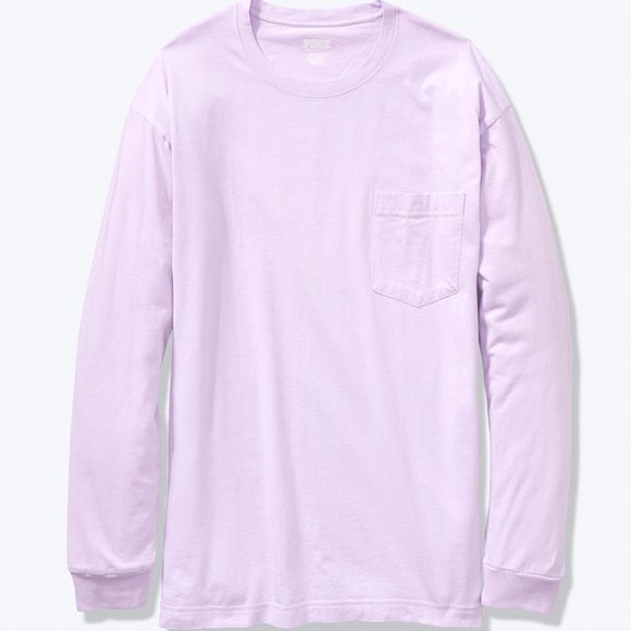 PINK Victoria's Secret | Tops | New Vs Pink Long Sleeve Campus Ringer ...